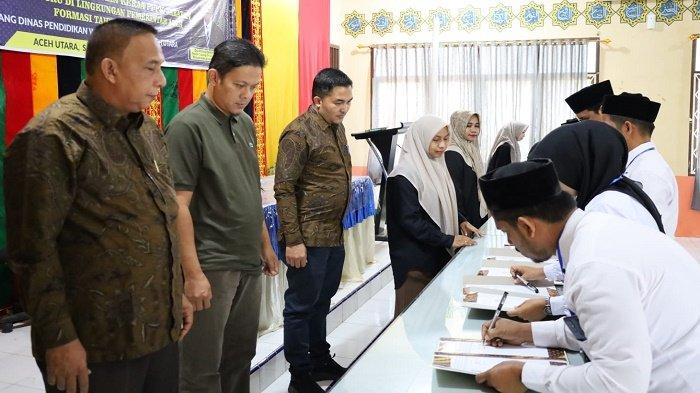 235 Guru PPPK Aceh Utara Teken Perjanjian Kerja - Serambinews.com