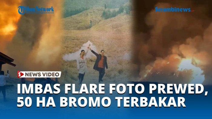 VIDEO 50 Hektare Lahan Bukit Teletubbies Bromo Hangus Terbakar Imbas Flare Foto Prewedding ...