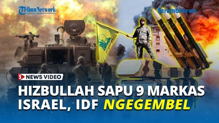VIDEO 9 Markas Militer Israel LUDES Dibom 150 Roket Hizbullah Selama 24 ...