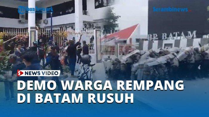 VIDEO Aksi Demo Bela Warga Rempang di Kantor BP Batam Rusuh ...