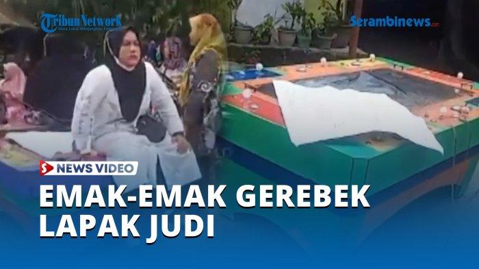 VIDEO Aksi Emak-emak Gerebek Lapak dan Rusak Mesin Judi - Serambinews.com
