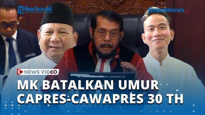 VIDEO - Alasan MK Batalkan Gugatan Usia Minimum Capres-Cawapres 30 Tahun - Serambinews.com