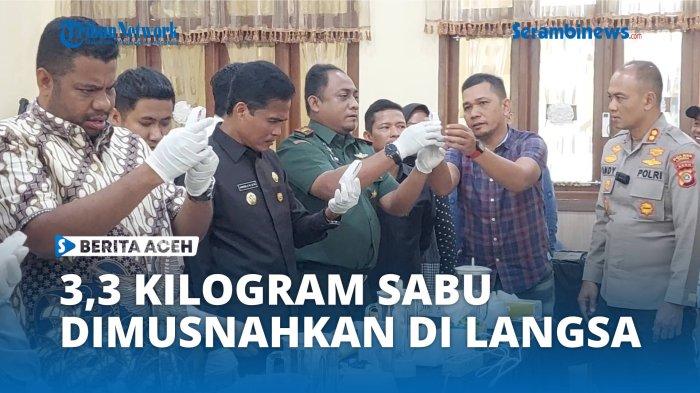 VIDEO - Pemusnahan 3,3 Kg Narkotika Jenis Sabu di Kota Langsa - Serambinews.com