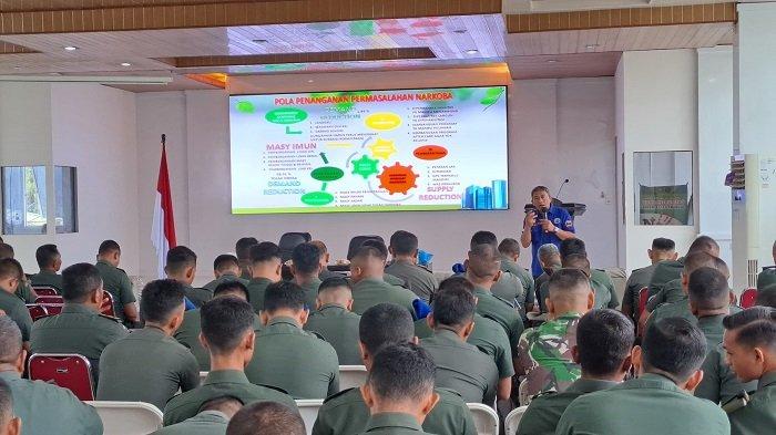 Petugas BNN Lhokseumawe Paparkan Ancaman Serius Narkoba kepada Prajurit Korem Lilawangsa ...
