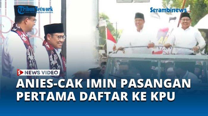 VIDEO Daftar Capres-Cawapres ke KPU Anies-Cak Imin Diantar Pakai Mobil Jeep - Serambinews.com