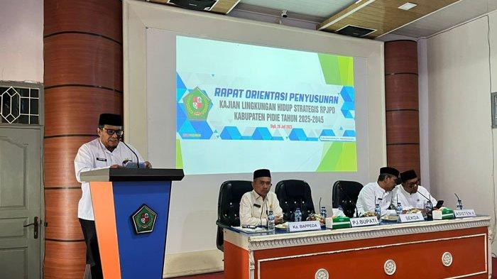 Pj Bupati Pidie Buka Rapat Orientasi Penyusunan KLHS RPJPD - Serambinews.com