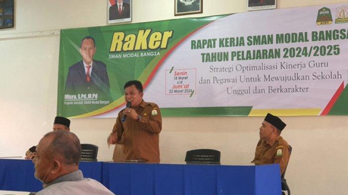 SMAN Modal Bangsa Adakan Raker 2024, Dibuka Kacabdin - Serambinews.com