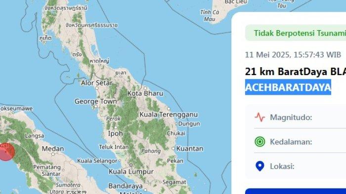 BREAKING NEWS: Gempa Magnitudo 6,2 Guncang Aceh Barat Daya, Guncangan Terasa hingga Banda Aceh ...