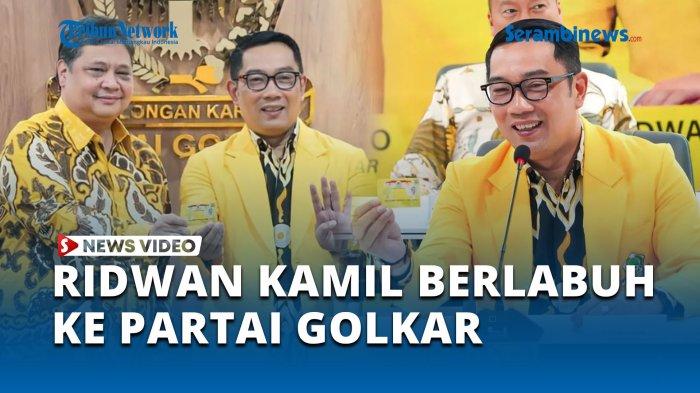 VIDEO Ini Alasan Ridwan Kamil Pilih Bergabung Dengan Partai Golkar - Serambinews.com