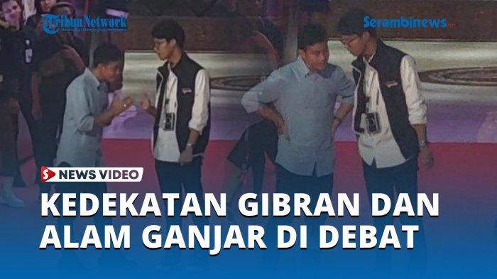 VIDEO Kedekatan Gibran dan Alam Ganjar saat Jeda Iklan Debat Capres, Ini Isi Perbincangannya ...