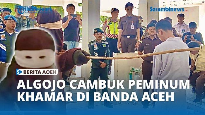 VIDEO - Algojo Eksekusi 4 Peminum Khamar Dengan 42 Kali Cambuk - Serambinews.com