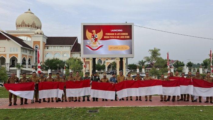 Launching Gerakan Pembagian 10 Juta Bendera Merah Putih, Pj Bupati Aceh Utara: Wujud Cinta ...