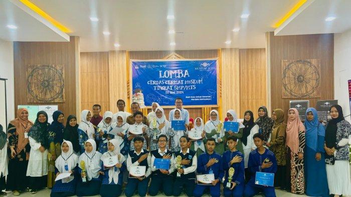 MTsS Ulumul Quran Banda Aceh Raih Juara Satu Cerdas Cermat Museum Aceh Tahun 2024 - Serambinews.com