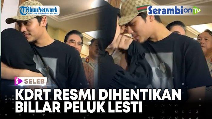 VIDEO Momen Billar Peluk Lesti seusai Penyidikan KDRT Resmi Dihentikan - Serambinews.com