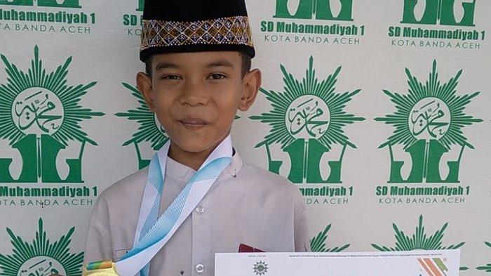 M Zayyan, Murid SD Muhammadiyah Banda Aceh Raih Emas Tahfidzhul Quran di Ajang Nasional ...