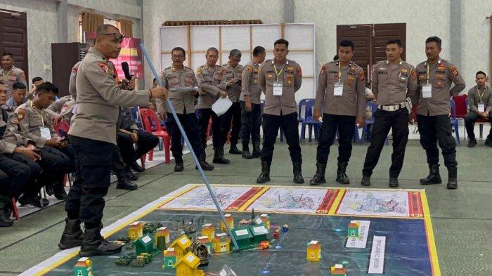 Polres Aceh Utara Simulasi Persiapan Pengamanan Pilkada 2024 - Serambinews.com