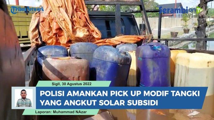 VIDEO Polres Pidie Tangkap Sopir Mobil Pick Up Modifikasi Tangki yang Angkut Solar Subsidi ...