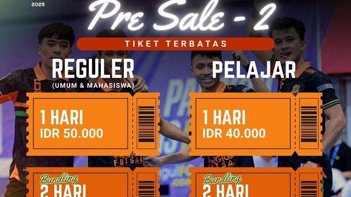Buruan! Tiket Pro Futsal League Dijual Online, Tiket Pre Sale 1 sudah ...