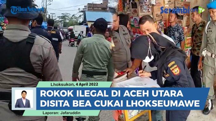 VIDEO Puluhan Ribu Batang Rokok Ilegal Hasil Razia Satpol PP Aceh Utara Disita Bea Cukai ...