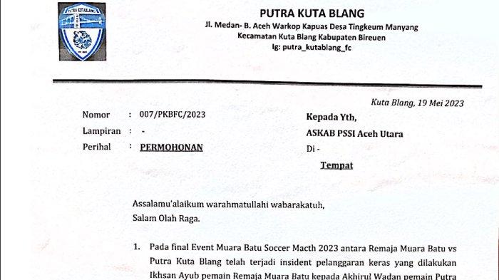 Putra Kuta Blang Ingin Ikhsan Aiyub Disanksi Seumur Hidup, Terkait Tekel Horor pada Akhirul ...