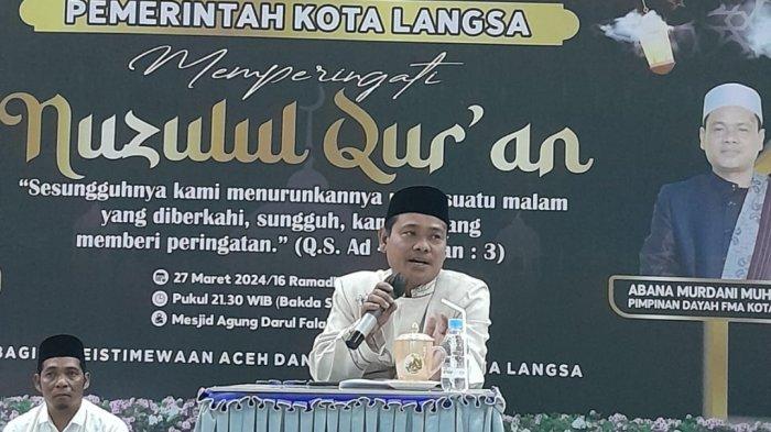 Pemko Langsa Peringati Malam Nuzul Quran, Abani Murdani Jelaskan ...
