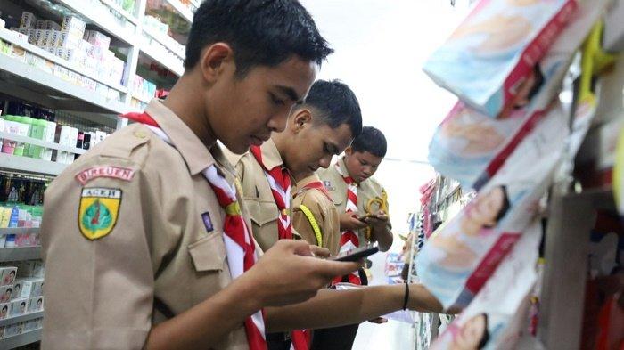 Pramuka Bireuen Calon Anggota SAKA POM Turun Lapangan - Serambinews.com