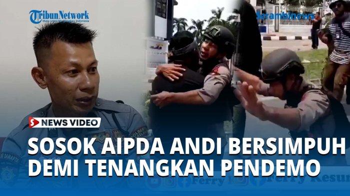VIDEO Sosok Aipda Andi Hidayat Bersimpuh di Tengah Kericuhan Demi ...