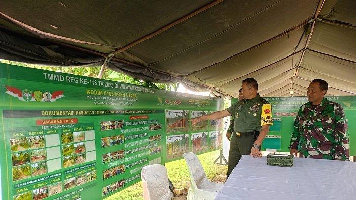 Tim Wasev Sterad Brigjen TNI Abdurrahman Tinjau Lokasi TMMD di Aceh ...