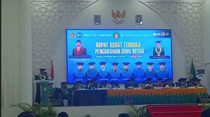 UIN Ar-Raniry Kukuhkan Delapan Guru Besar, Total Saat Ini 38 Orang - Serambinews.com