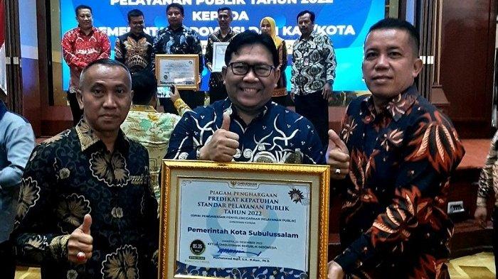 Pemko Subulussalam Raih Penghargaan Ombudsman, Kepatuhan Pelayanan Publik Kategori Kualitas ...