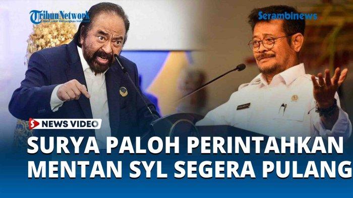 VIDEO Hilang Kontak di Luar Negeri, Surya Paloh Perintahkan Mentan SYL Segera Pulang ...
