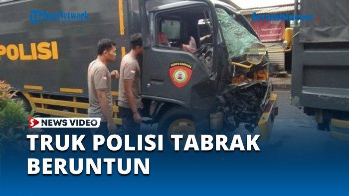 VIDEO Truk Polisi Alami Tabrakan Beruntun di Surabaya, Tiga Personel Luka Ringan - Serambinews.com