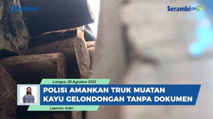 VIDEO Truk Tronton Bermuatan Kayu Gelondongan Tanpa Dokumen Diamankan ke Mapolres Langsa ...
