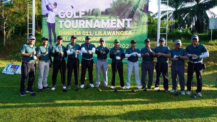 Kasdam IM Apresiasi Tournament Golf Danrem 011/LW HUT Ke-78 TNI ...