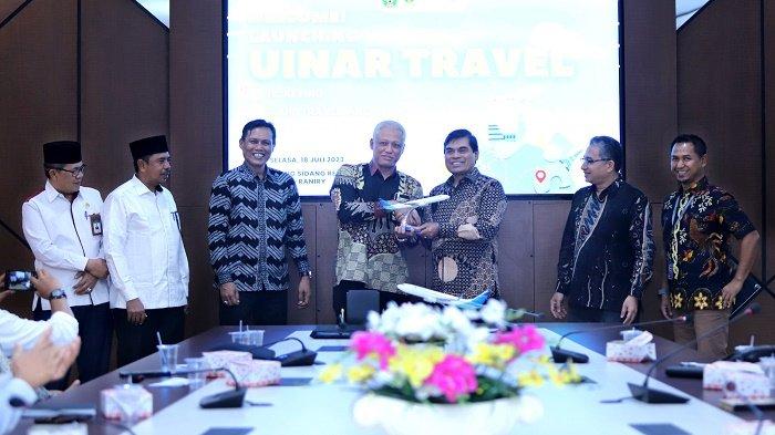 Rektor UIN Ar-Raniry Launching UINAR Travel - Serambinews.com
