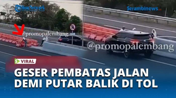 VIDEO VIRAL Emak-Emak Elit Naik Pajero Geser Pagar Pembatas Jalan Demi Putar Balik di Jalan Tol ...