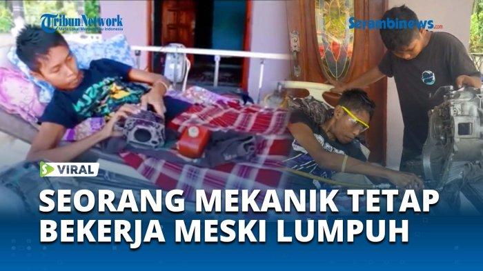 VIDEO VIRAL Seorang Mekanik Tetap Bekerja Meski Lumpuh Usai Kecelakaan, Alat Kerja Hiasi ...