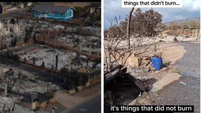 ANEH! Benda Berwarna Biru Selamat dari Kebakaran Parah di Hawaii ...