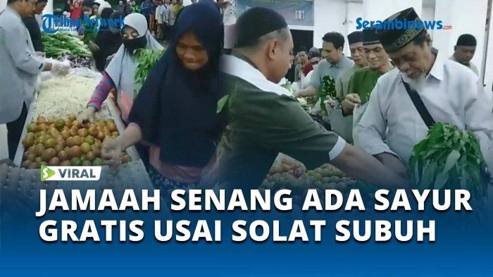 VIDEO Viral Masjid Raya Uswatun Hasanah Cengkareng Bagi-bagi Sayur Usai ...