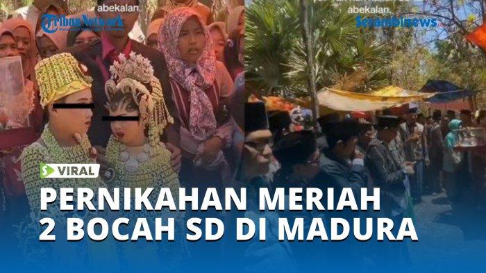 VIDEO Viral Pernikahan Meriah Dua Bocah SD di Madura - Serambinews.com