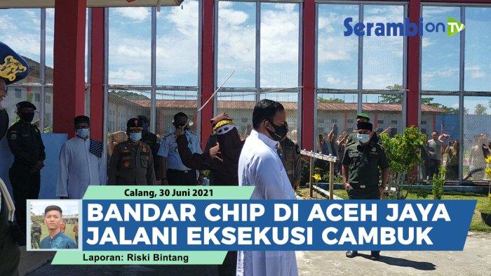 VIDEO Bandar Chip Domino di Aceh Jaya Jalani Eksekusi Cambuk ...