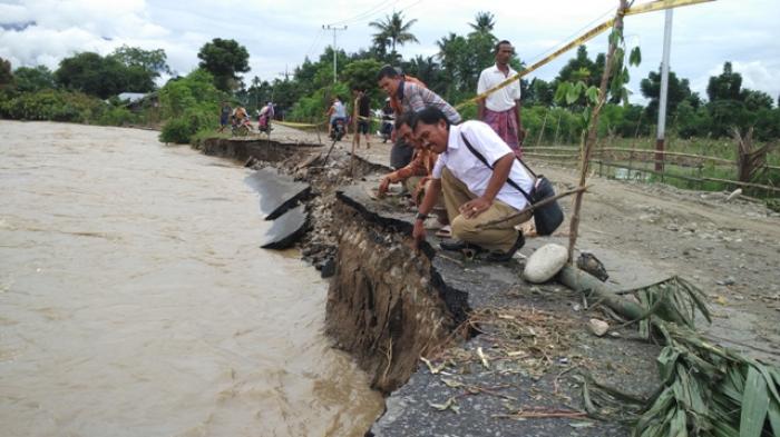 Tanggul Sungai Lawe Alas Jebol - Serambinews.com