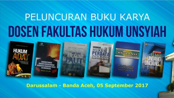 Fakultas Hukum Unsyiah Launching 6 Buku Karya Dosen - Serambinews.com
