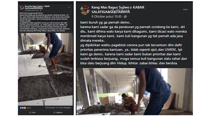 Viral Curhat Kuli Bangunan Saat Covid-19 dan Demo: BLT tak dapat ...