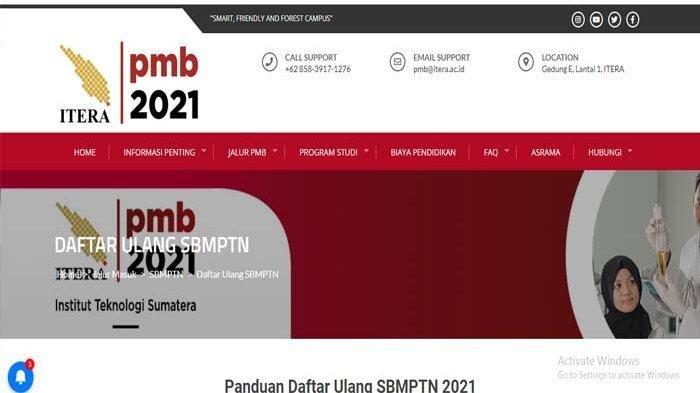 Jadwal Daftar Ulang SBMPTN ITERA: Berikut Alur, Tahapan, dan Pengisian ...