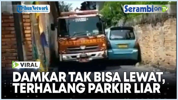 VIDEO VIRAL Mobil Damkar Tak Bisa Lewat karena Terhalang Parkir Liar - Serambinews.com