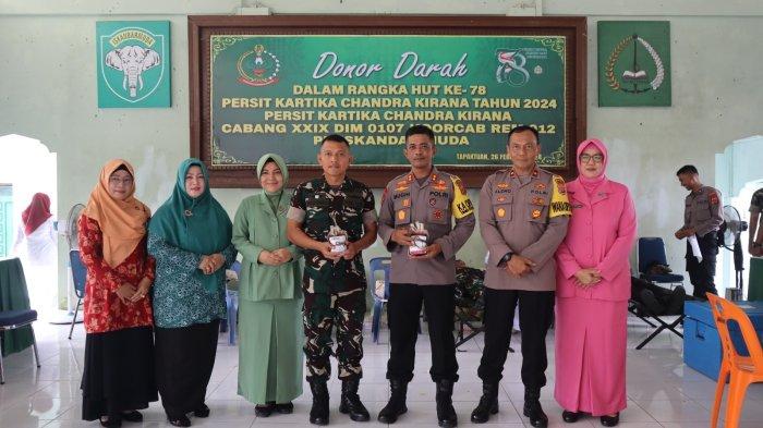 HUT Ke-78, Persit Cabang XXIX Kodim Aceh Selatan Gelar Bhakti Sosial Donor Darah - Serambinews.com
