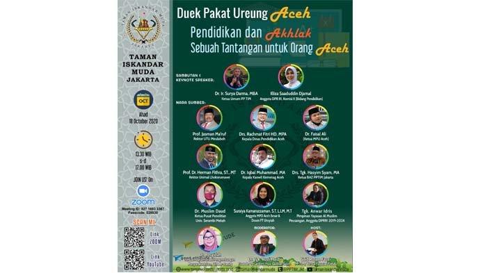 TIM Jakarta Adakan ‘Duek Pakat Ureung Aceh’ Secara Virtual, Bahas ...