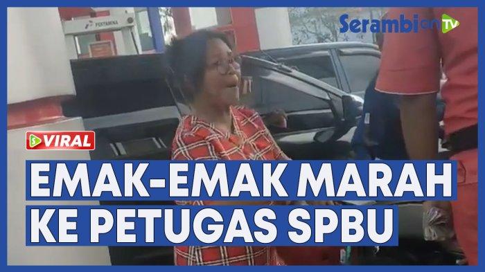 VIDEO Viral Emak-emak Marah Ke Petugas SPBU, karena Sudah Lama Menunggu Tapi tak Dilayani ...