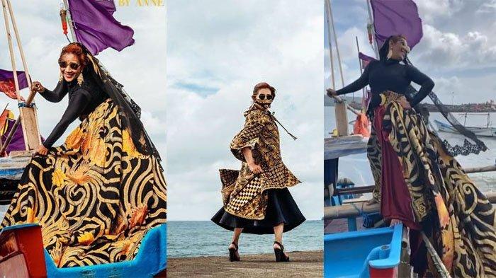 Gaya Susi Pudjiastuti Pemotretan Pakai Batik di Tepi Pantai Atas Perahu ...